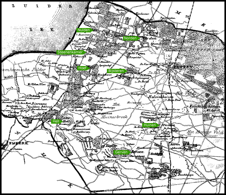 MulderMedia Family Tree: Putten, Gelderland, Netherlands Map
